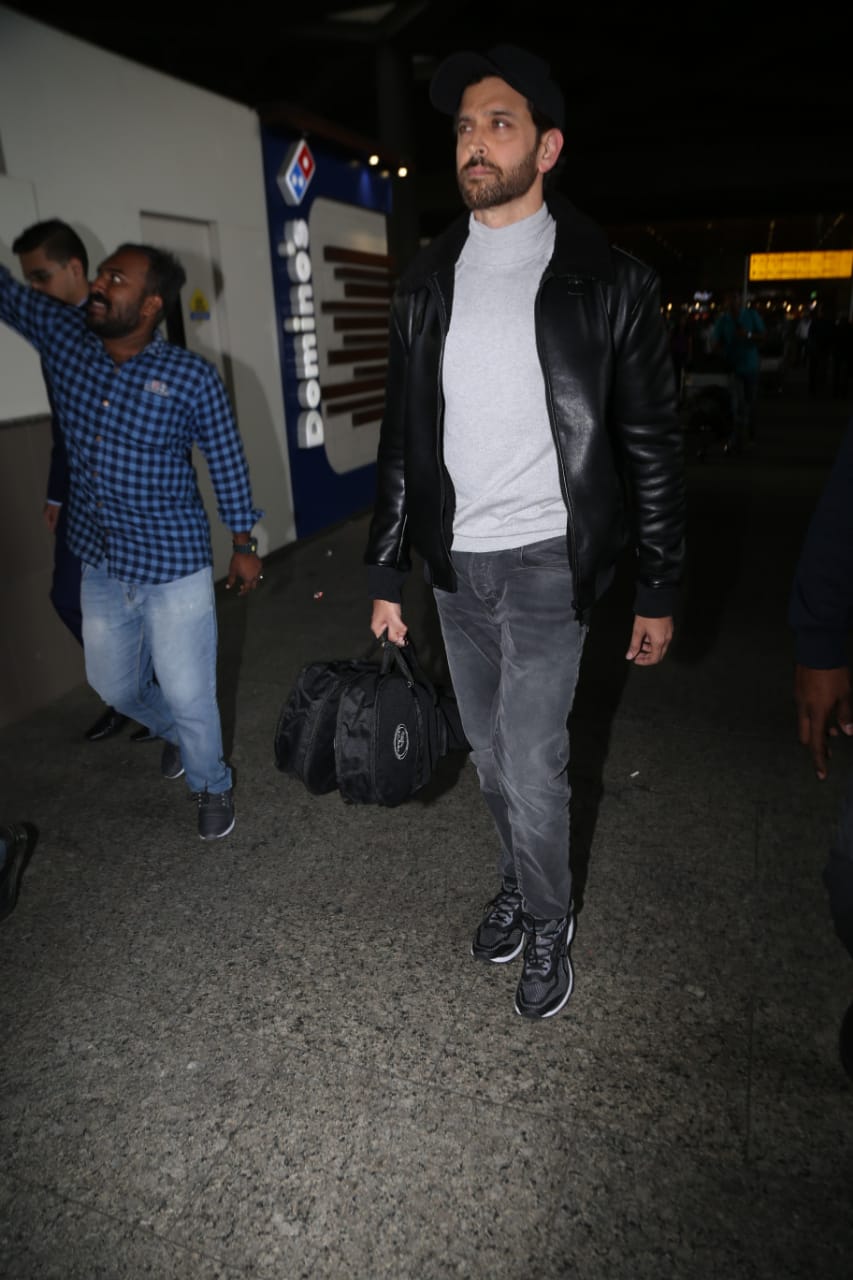Hrithik Roshan Looks Dapper in a Leather Jacket - Masala.com