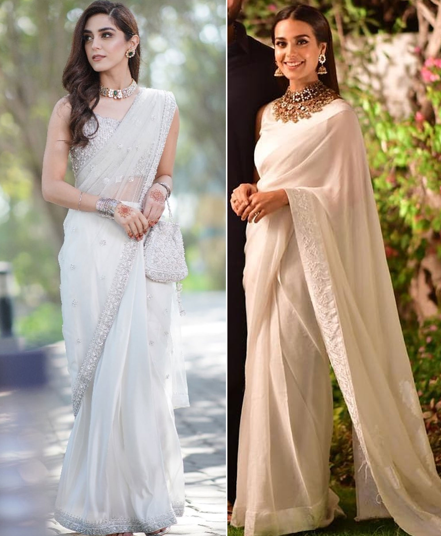 Iqra Aziz, Maya Ali Are Proof that a White Sari Can Make You Stand Out ...