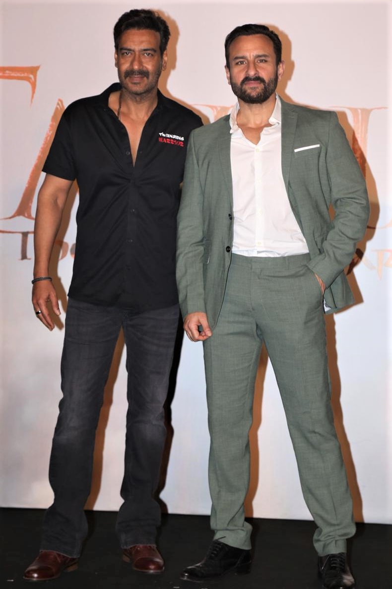 Saif Ali Khan And Ajay Devgn Have Fun at Trailer Launch Of 'Tanhaji ...