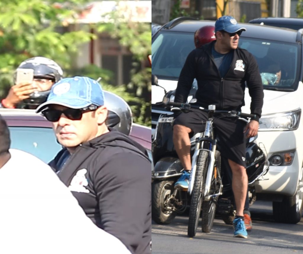 Salman Khan Seen Out and About on a Bike! - Masala.com