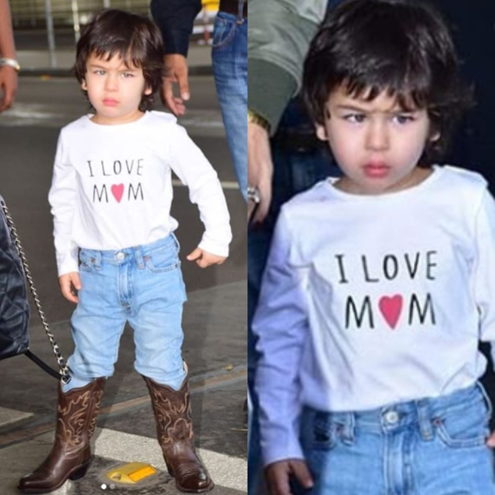 Taimur Ali Khan Wears Long Leather Boots Twinning with Mother Kareena ...