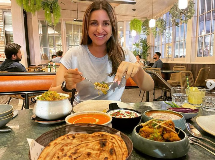See pics: Parineeti Chopra's moment of bliss while eating at an Indian ...