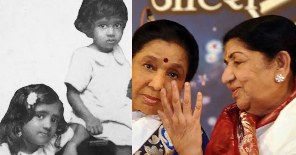 Asha Bhosle shares childhood pic with Lata Mangeshkar