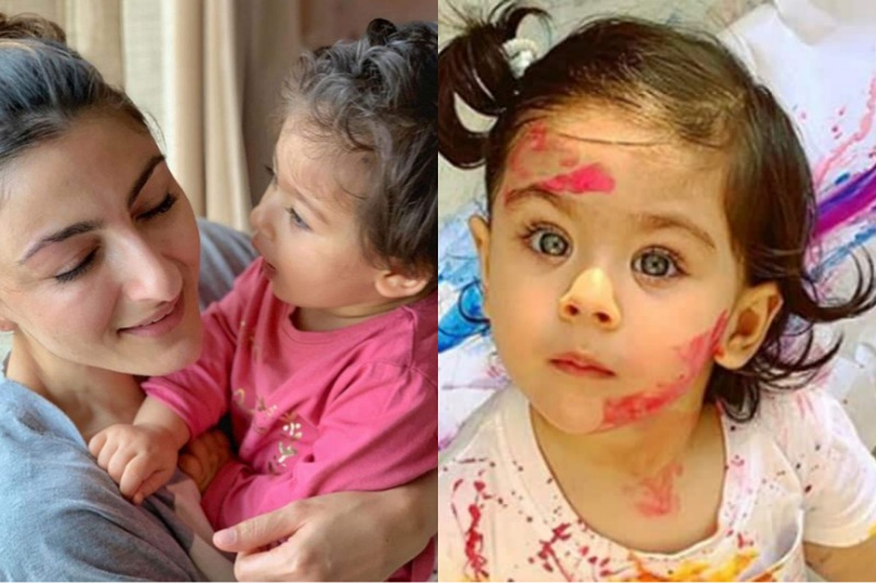 Soha Ali Khan helps daughter Inaaya to befriend a cat