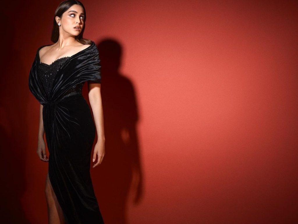 Sharvari Wagh looks resplendent in a black gown