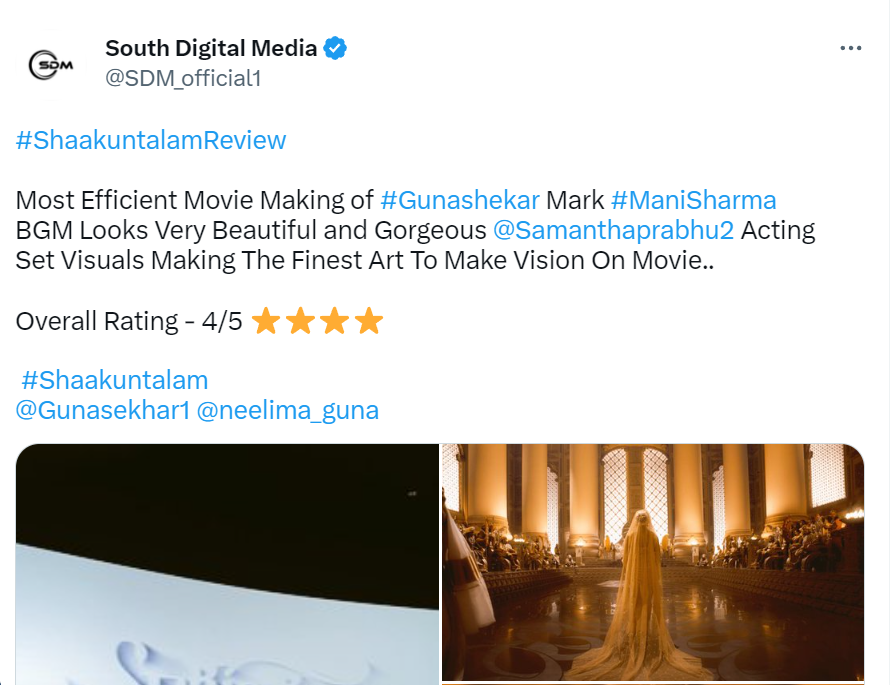 Shaakuntalam First Reviews Out: Here's what audiences have to say about ... Shaakuntalam First Reviews Out: Here's what audiences have to say about ...