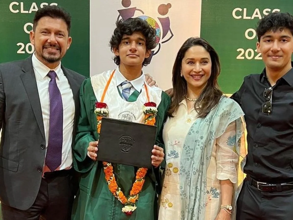 In Pictures: Madhuri Dixit and Dr Shriram Nene attend son Ryan's high ...