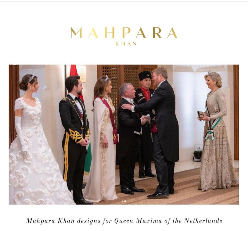 Netherlands' queen wears Pakistani designer Mahpara Khan's creation to ...