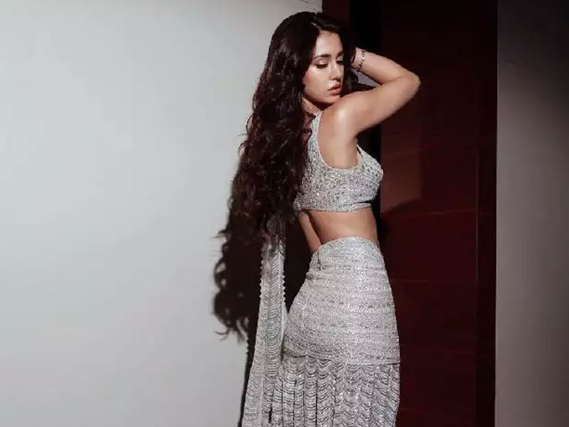 Disha Patani Shines in a Stunning Silver Saree