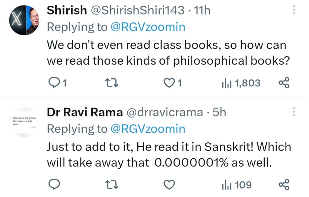 Ram Gopal Varmas One Tweet On Oppenheimers Bhagavad Gita Controversy