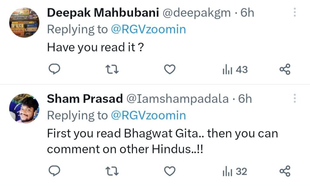 Ram Gopal Varma's one tweet on Oppenheimer's Bhagavad Gita controversy ...
