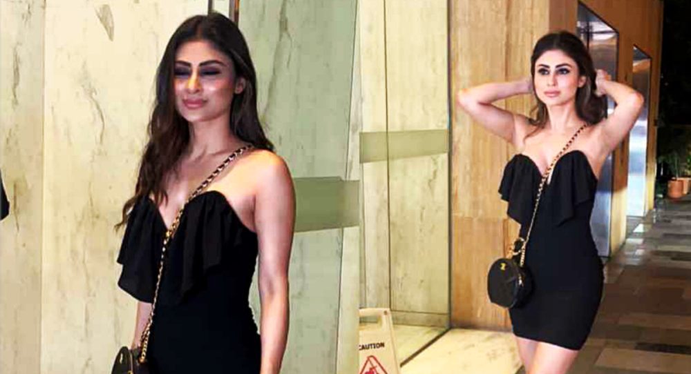 Mouni Roy makes a bold fashion statement in black mini dress - Get the ...