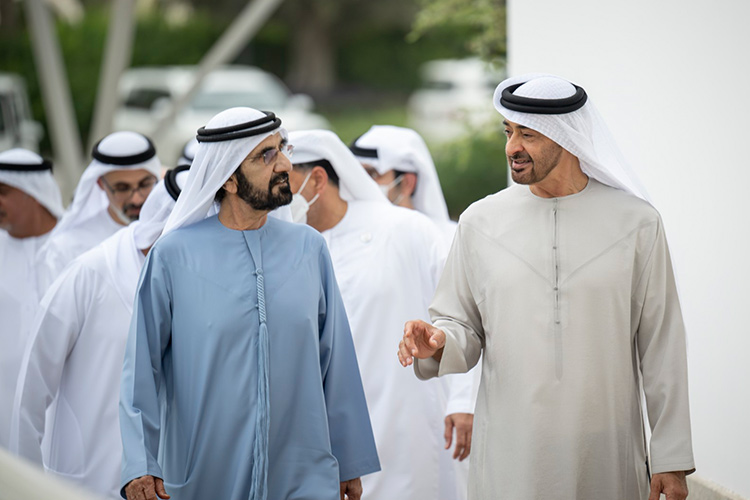 UAE President HH Sheikh Mohamed bin Zayed and HH Sheikh Mohammed bin ...