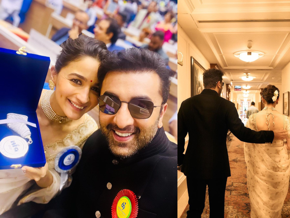 Doting husband: Fans love Ranbir Kapoor adoring Alia Bhatt at National ...