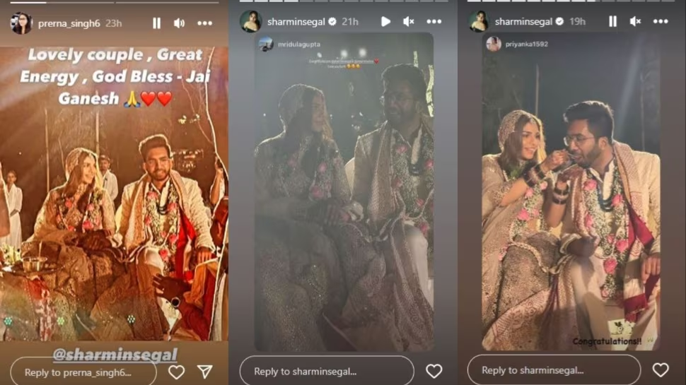 Sanjay Leela Bhansali's niece Sharmin Segal celebrates her wedding with ...