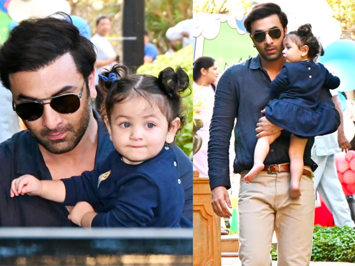 TWINNING! Raha makes another cute appearance with dad, Ranbir Kapoor ...