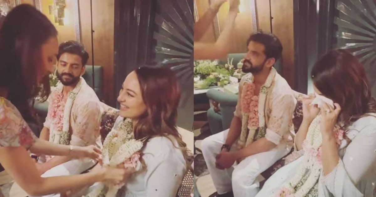 Sonakshi Sinha & Zaheer Iqbal Wedding: Sonakshi caught tearing up in an ...