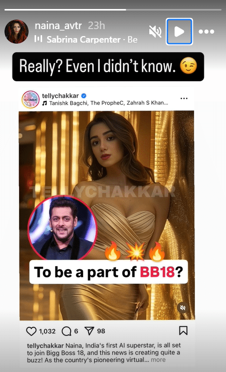 Bigg Boss 18: India's first AI influencer Naina to enter the BB house? Netizens have their doubts