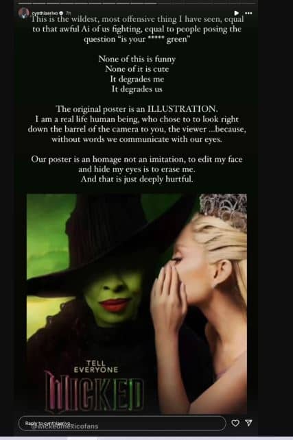 Wicked Poster Design Controversy: Ariana Grande responds to Cynthia ...