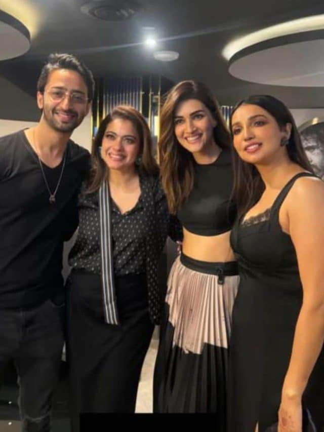 Do Patti Premiere: Kriti Sanon, Kajol, and Shaheer Sheikh lead the night in chic black attires ...