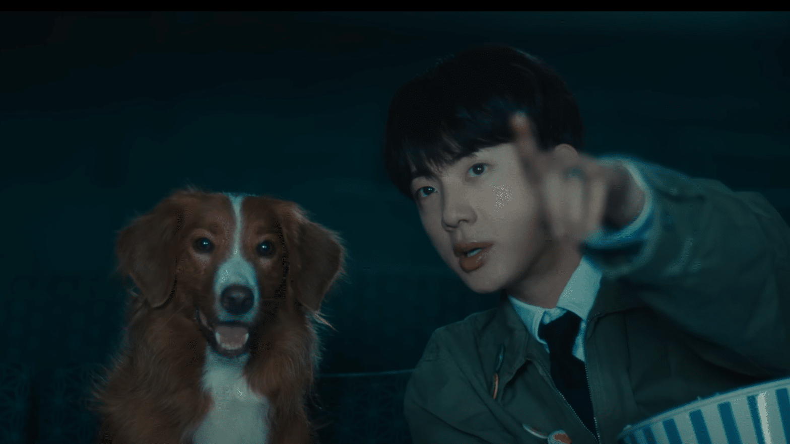 Jin's lead solo song 'Running Wild' out now! BTS member is looking for love with his cute dog as ...