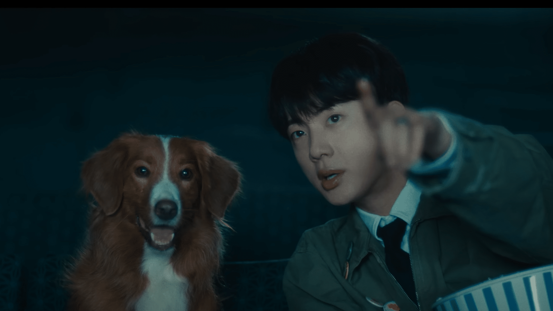 Jin's lead solo song 'Running Wild' out now! BTS member is looking for love with his cute dog as ...