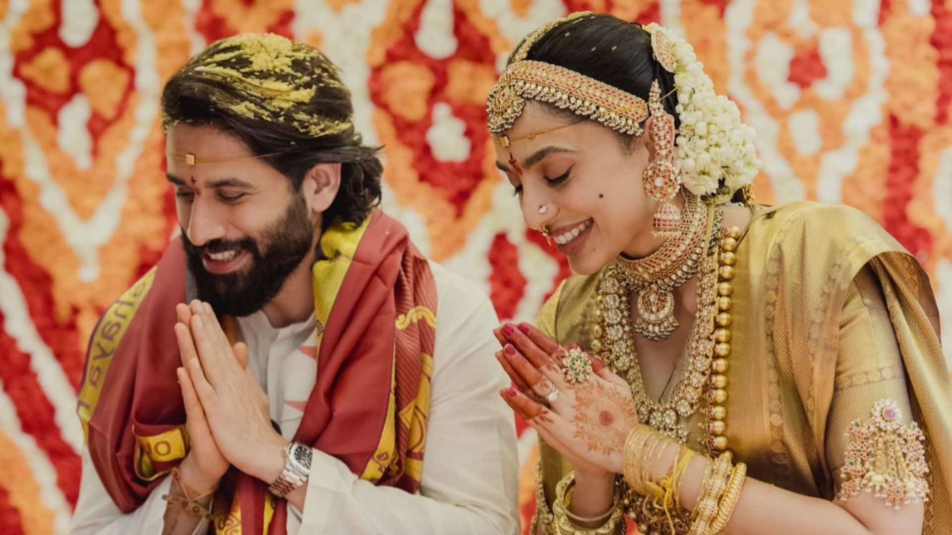 Sobhita Dhulipala sparks outrage by touching Naga Chaitanya's feet ... Sobhita Dhulipala sparks outrage by touching Naga Chaitanya's feet ...