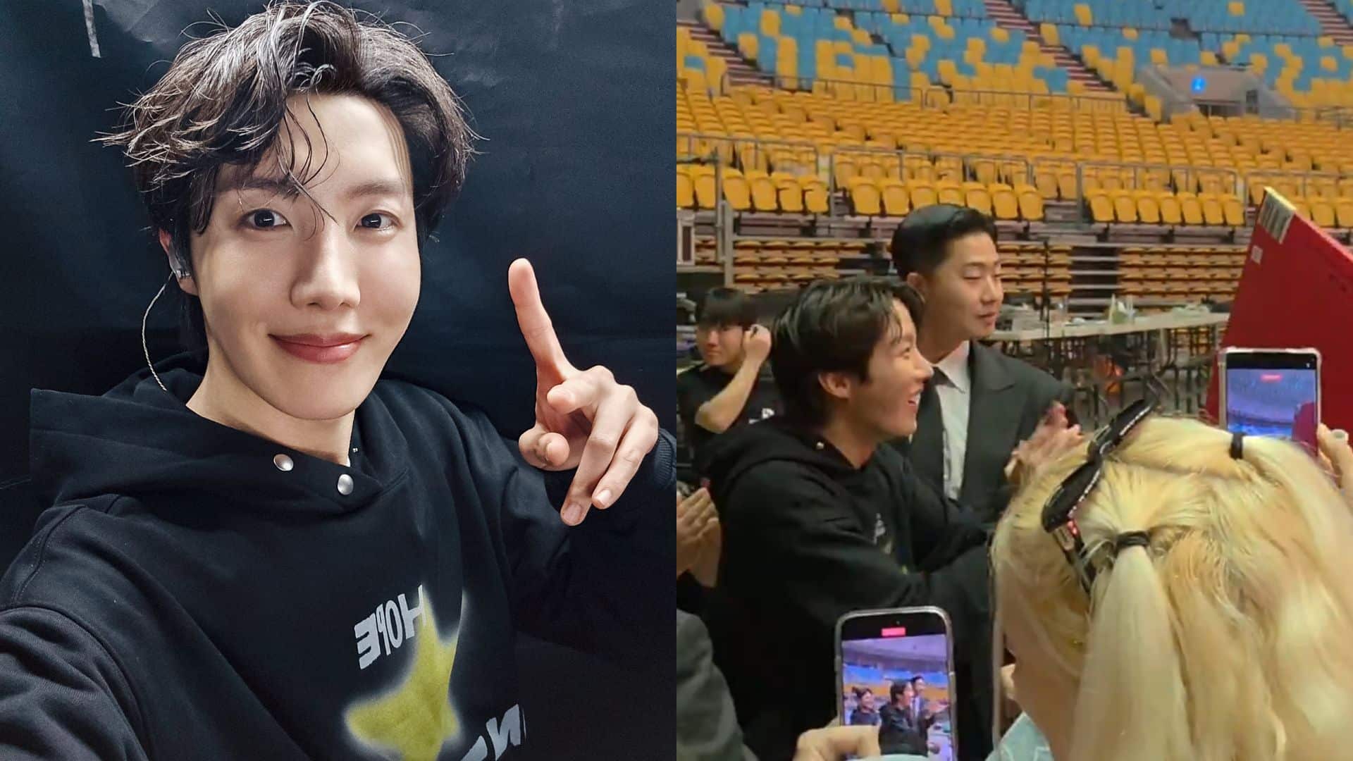 BTS' J-Hope reacts as ARMY gets proposed during HOPE ON THE STAGE tour