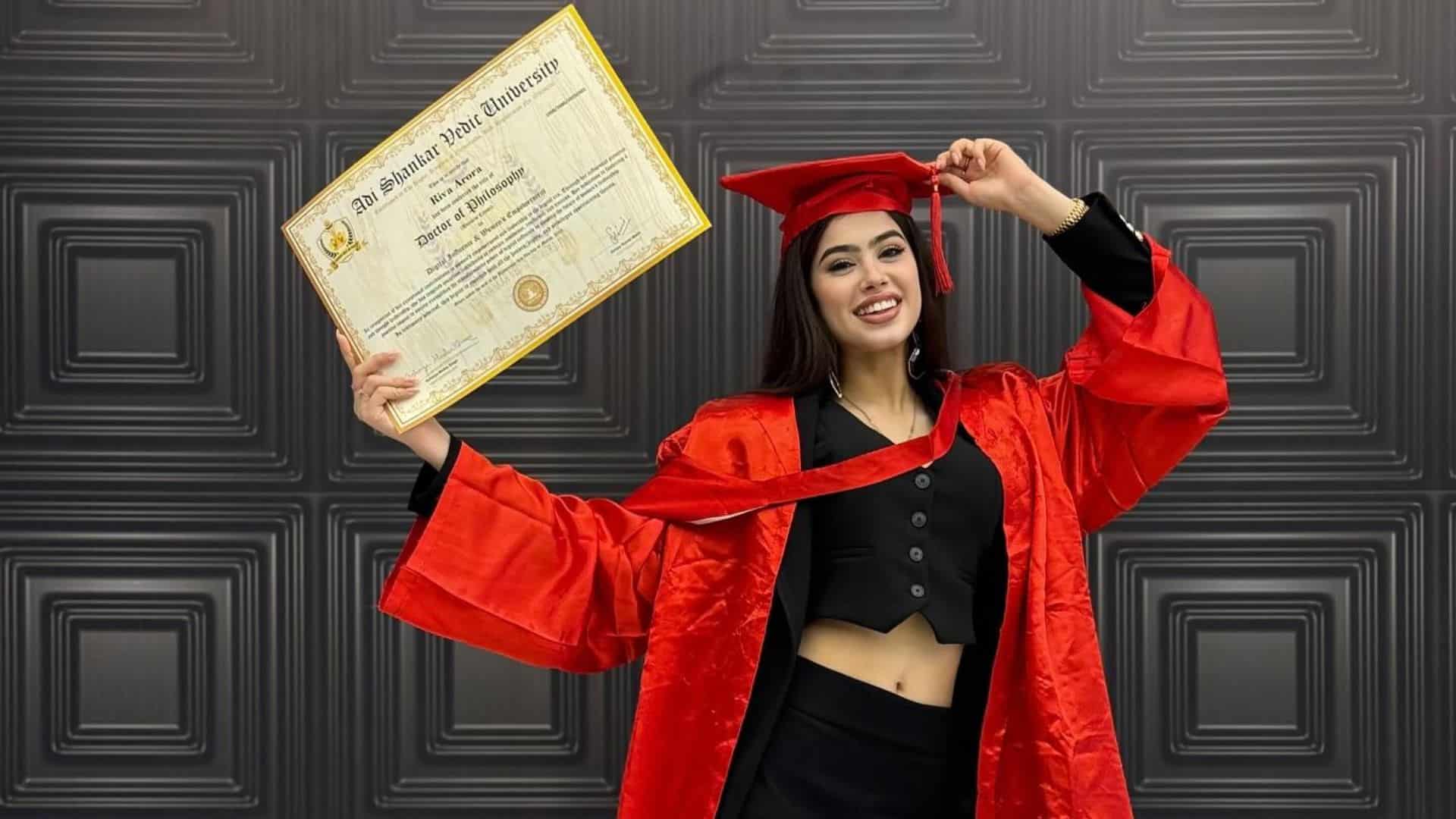 Riva Arora gets doctorate degree, netizens dig out university