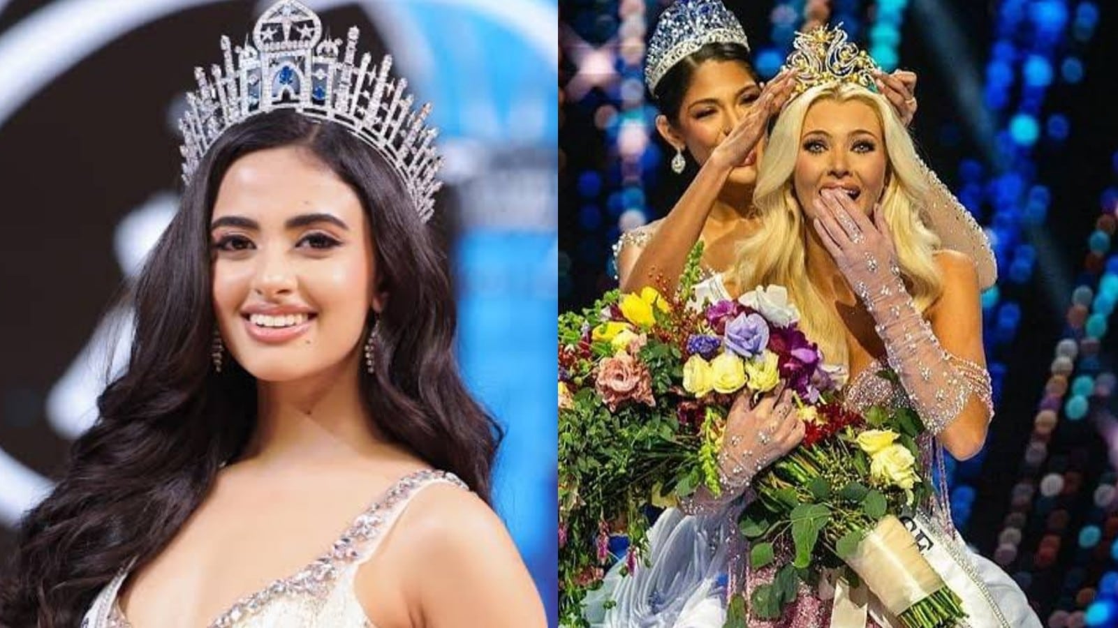 Miss Universe India Rhea Singha & Miss Universe Victoria Kjaer Theilvig ...