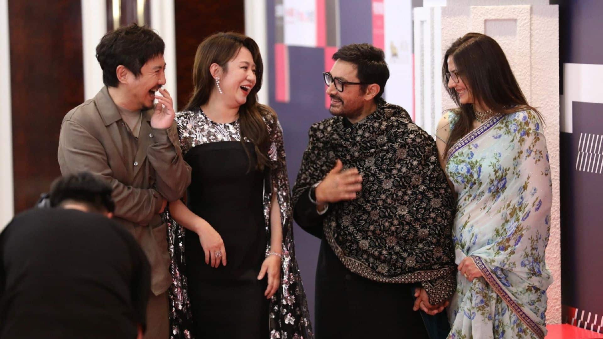 Aamir Khan attends Macau Comedy Festival with girlfriend Gauri Spratt