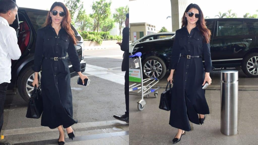 Samantha Ruth Prabhu spotted in denim dress at airport - See pics