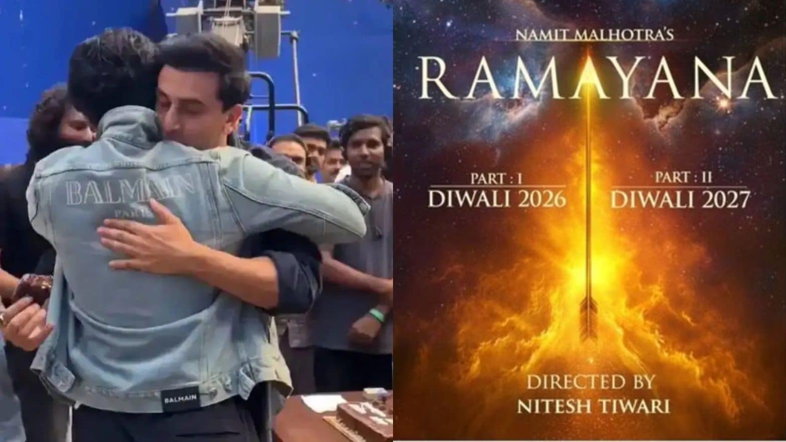 Ramayana’s wrap party: Ranbir Kapoor, Ravi Dubey hug it out