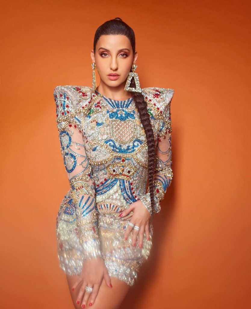 Nora Fatehi oozes hotness in Falguni Shane Peacock mini dress - Masala.com