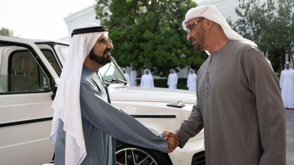 UAE President HH Sheikh Mohamed bin Zayed and HH Sheikh Mohammed bin ...